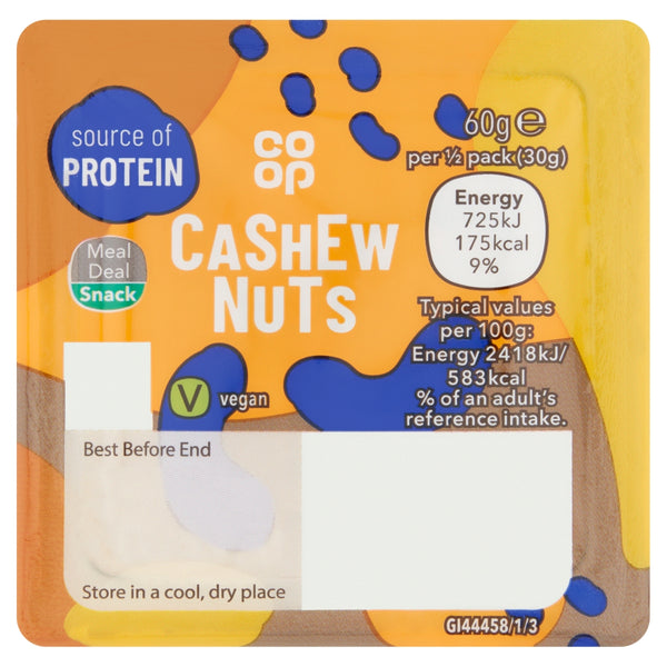 Co Op Cashew Nuts 60g - Aone Supermarkets