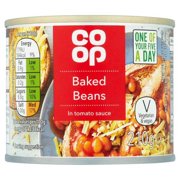 Co op Baked Beans In Tomato Sauce 210g - Aone Supermarkets