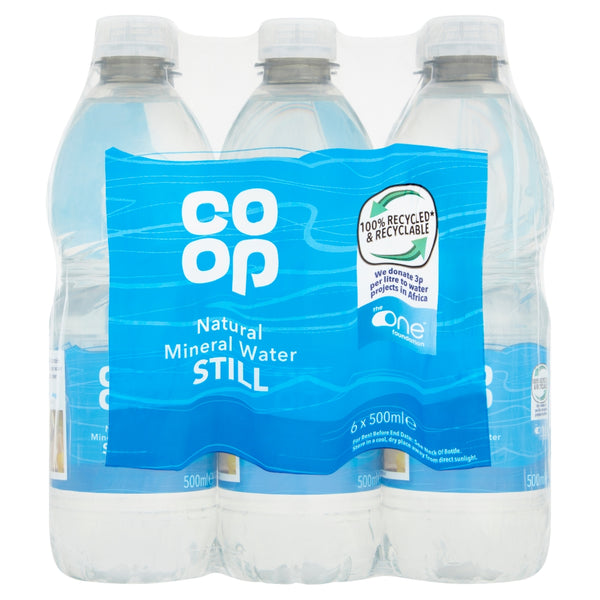 Co-Op Mineral Sill Water 500ml 6pk - Aone Supermarkets