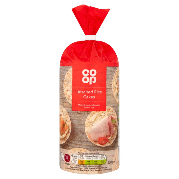 Co-Op Unsalted Rice Cakes 100g - Aone Supermarkets