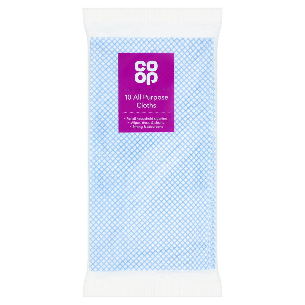Co Op 10 All Purpose Cloths 60cm x 30cm – Aone Supermarkets