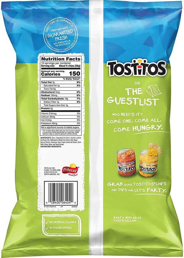Tositos Hint Of Lime Tortilla Chip 10oz - Aone Supermarkets