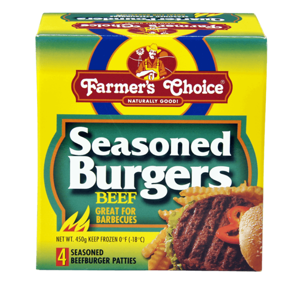 Farmers Choice Seasoned Beef Burgers 450g - Aone Supermarkets
