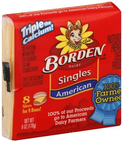 Borden American Cheese Slices 6oz - Aone Supermarkets